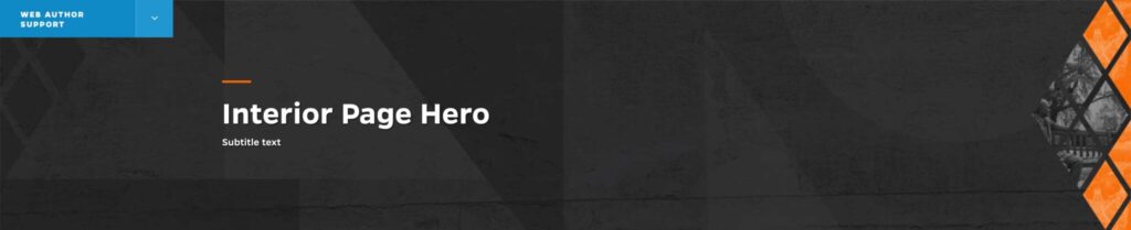 Hero Modules | Web Author Support