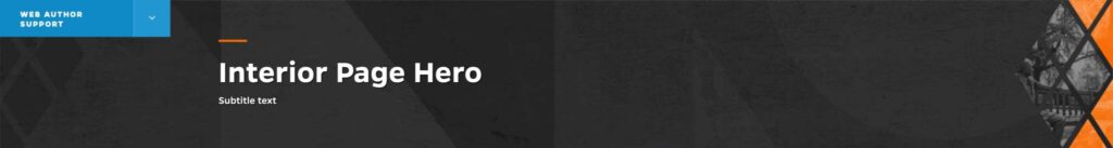 Hero Modules | Web Author Support